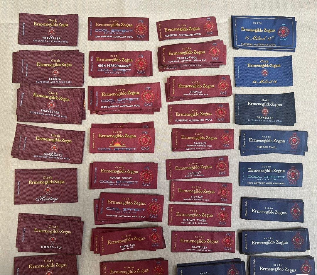 Specific Fabric Merchant or Mill bunch woven label for jacket suit coat ...