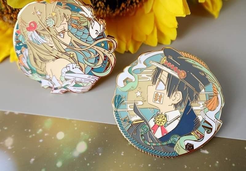 Toilet Bound Hanako kun Enamel Pins Set with freebies, Hobbies & Toys ...