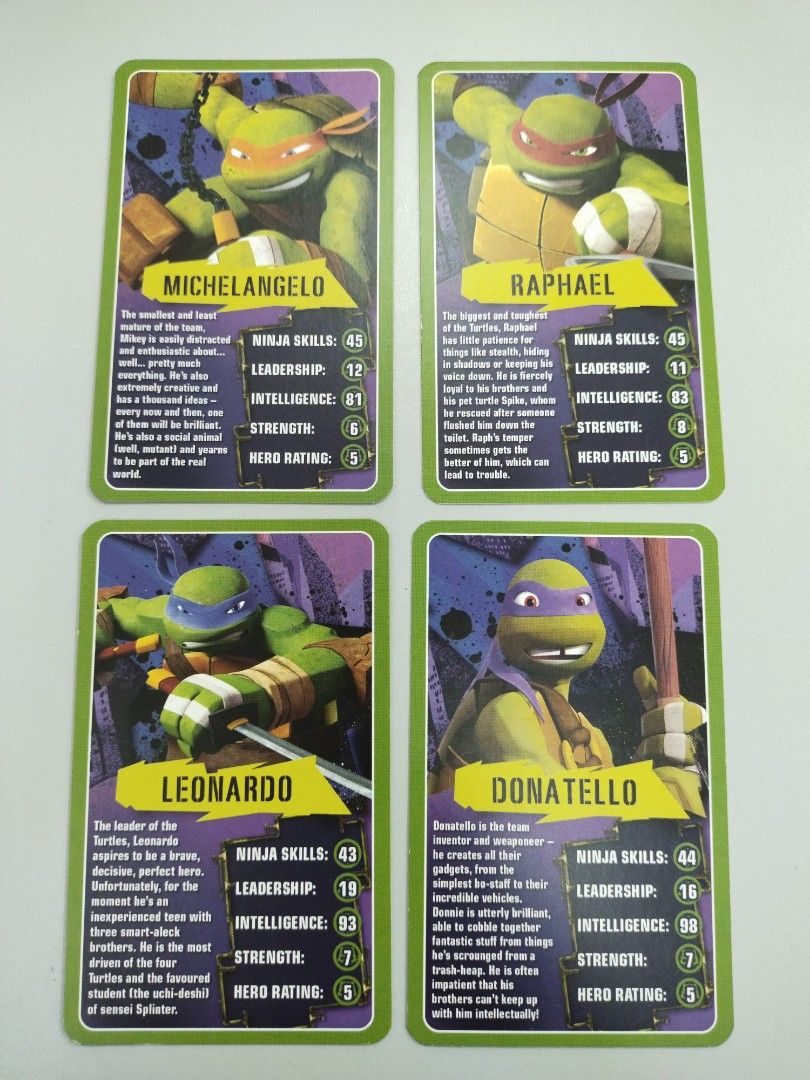 Top Trumps Nickelodeon Teenage Mutant Ninja Turtles, Hobbies & Toys ...