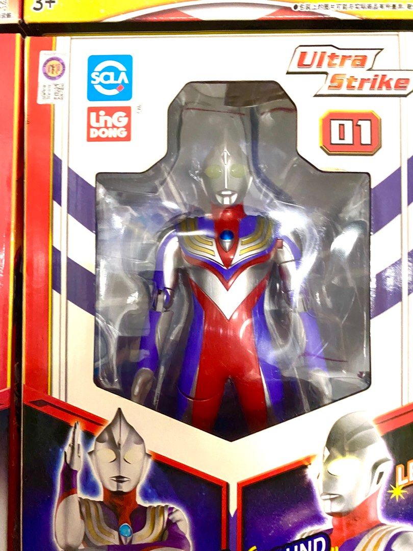 🔥🔥Ultraman Tiga Set of 6 with sound and lights action figures Marvel ...