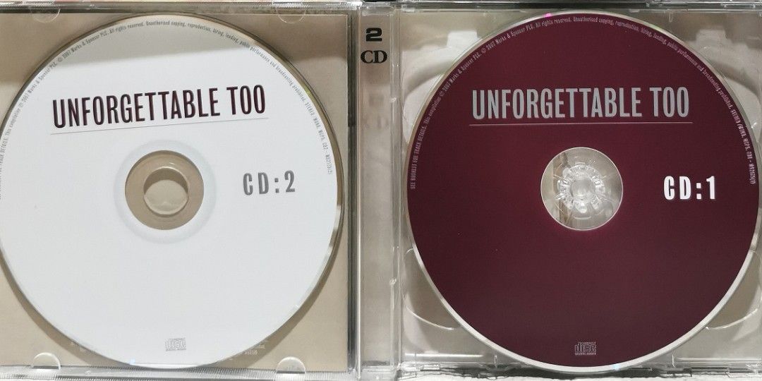 UNFORGETTABLE TOO - 2CD, Hobbies & Toys, Music & Media, CDs & DVDs on ...