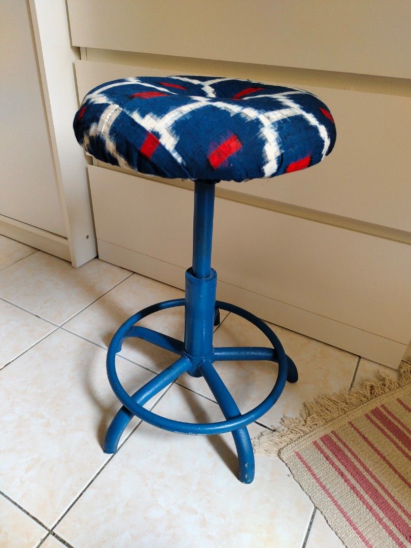 Vintage upholstery stool, Furniture & Home Living, Furniture, Chairs on ...