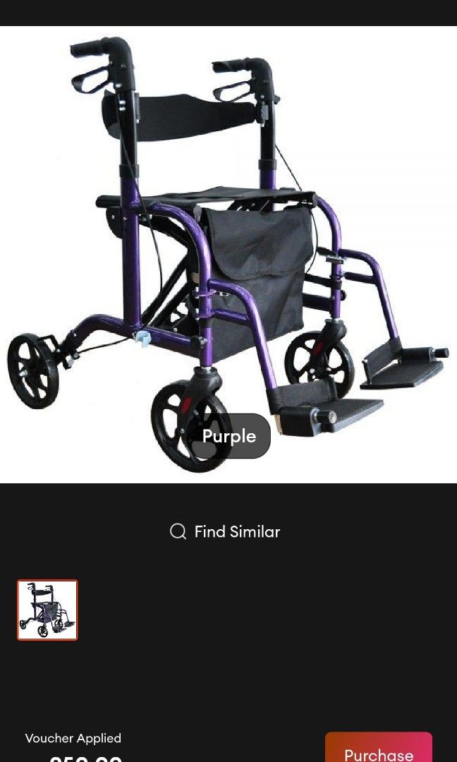 Wheelchair n walker ( 2 in 1 ), Health & Nutrition, Medical Supplies ...
