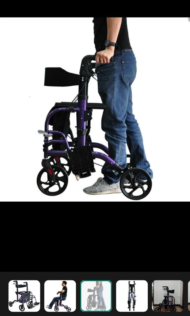 Wheelchair n walker ( 2 in 1 ), Health & Nutrition, Medical Supplies ...