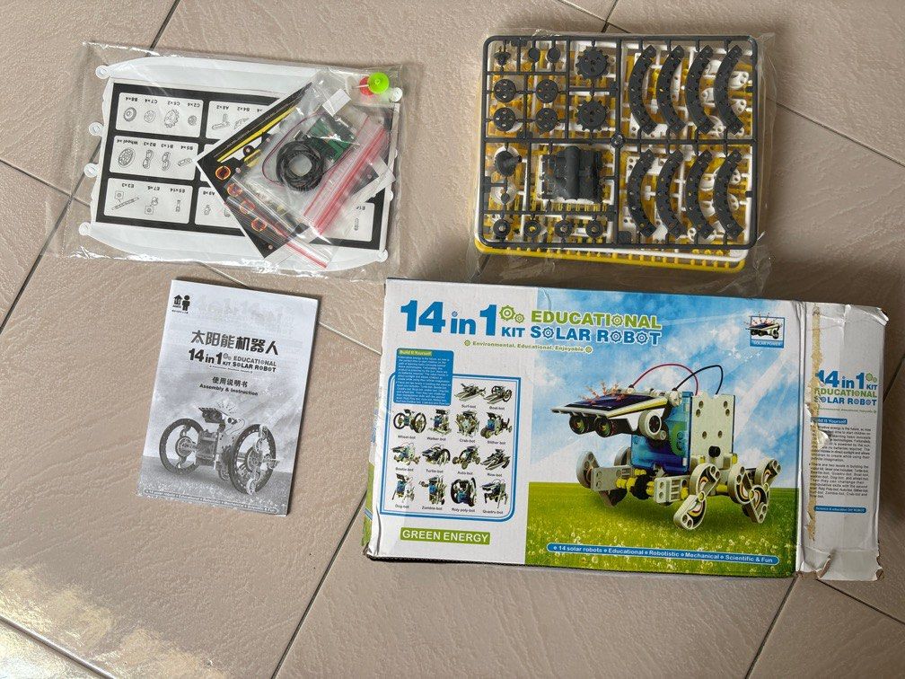14 in 1 Solar robot kit, Hobbies & Toys, Toys & Games on Carousell