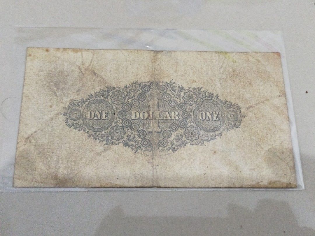 1 dollar British north Borneo company banknote 1936 rare Wang kertas duit lama antique bococ ...