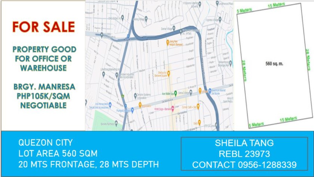 560 Sqm Office or Warehouse For Sale in Brgy Manresa, Quezon City ...