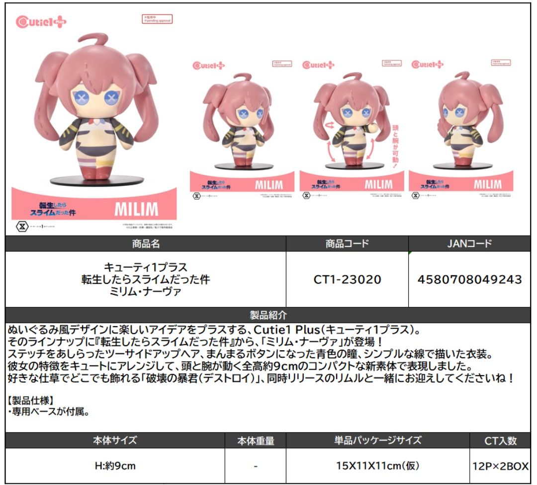 [日版 質保] 蜜莉姆 關於我轉生變成史萊姆這檔事 可動 公仔 Prime 1 Studio Cutie1Plus Milim Nava Figure, 興趣及遊戲, 玩具 & 遊戲類 ...