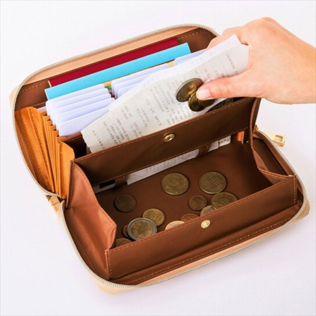 日本 LICENTIA 雜誌附錄 啡色地圖皮革 長型 銀包, 預購 - Carousell