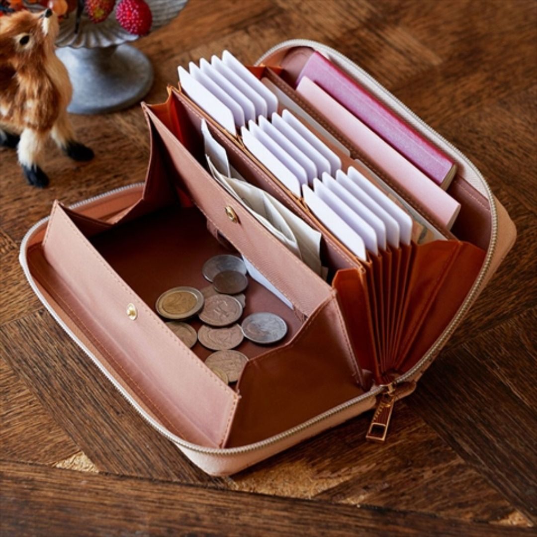 日本 LICENTIA 雜誌附錄 啡色地圖皮革 長型 銀包, 預購 - Carousell