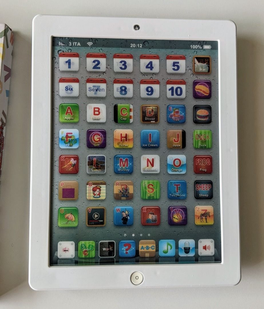 幼兒abc數字學習平板 touch de oshaberi tablet, 兒童＆孕婦用品, 嬰兒玩具 - Carousell