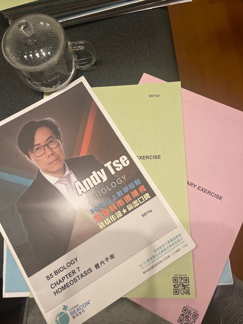 Andy Tse Biology notes S5 F5 中五生物筆記 English Chinese 中英對照, 興趣及遊戲, 書本 ...