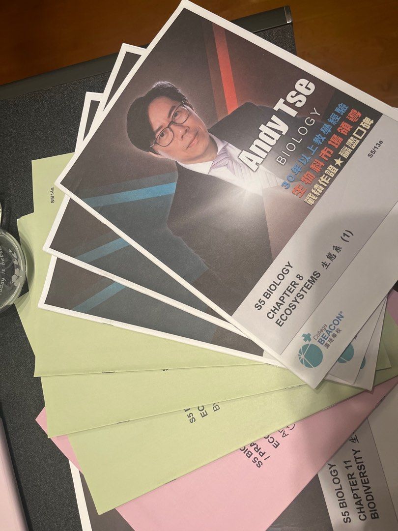Andy Tse Biology notes S5 F5 中五生物筆記 English Chinese 中英對照, 興趣及遊戲, 書本 ...