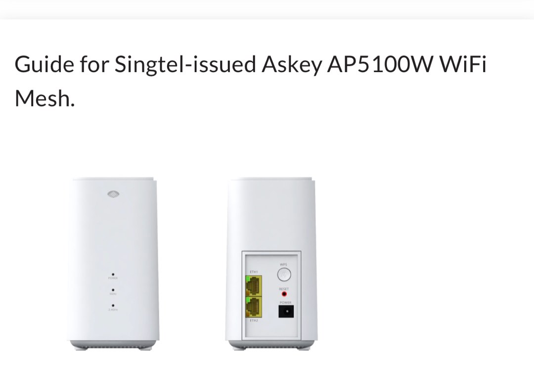 Askey singtel wifi mesh router, Computers & Tech, Parts & Accessories ...