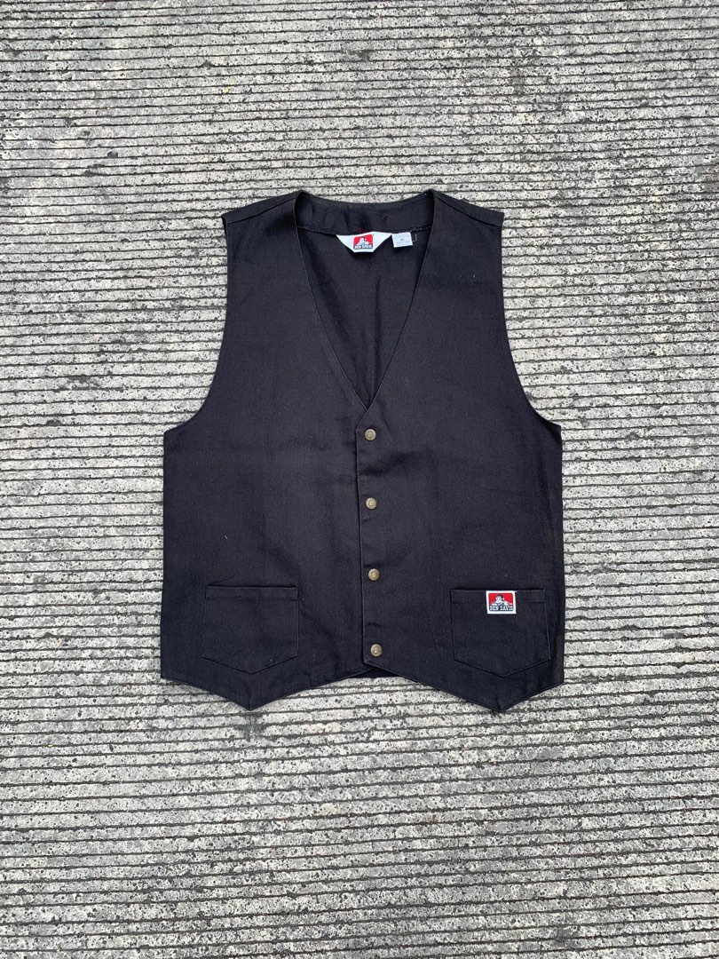 BEN DAVIS BLACK VEST (XL), Men's Fashion, Coats, Jackets and Outerwear ...