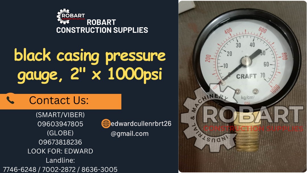 Black Casing Pressure gauge, Commercial & Industrial, Construction ...