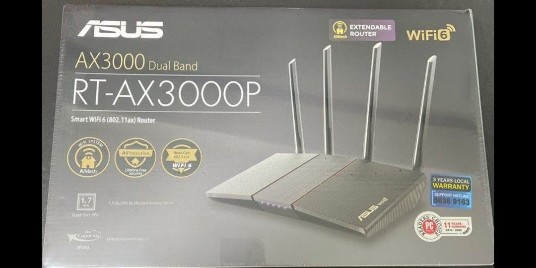 BNIB ASUS AX3000 dual band (RT-AX3000P) @$90 AX3000 Dual Band WiFi 6 ...