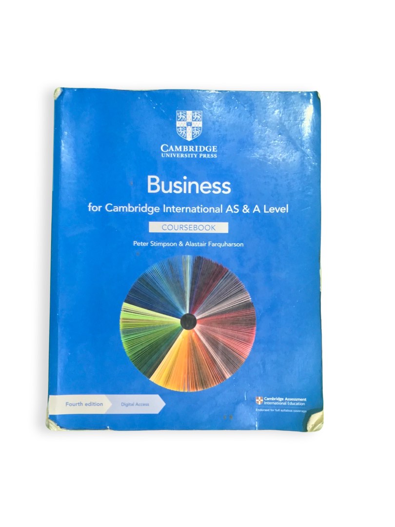 Business 4th Edition Textbook AS & A-Level Coursebook Cambridge ...