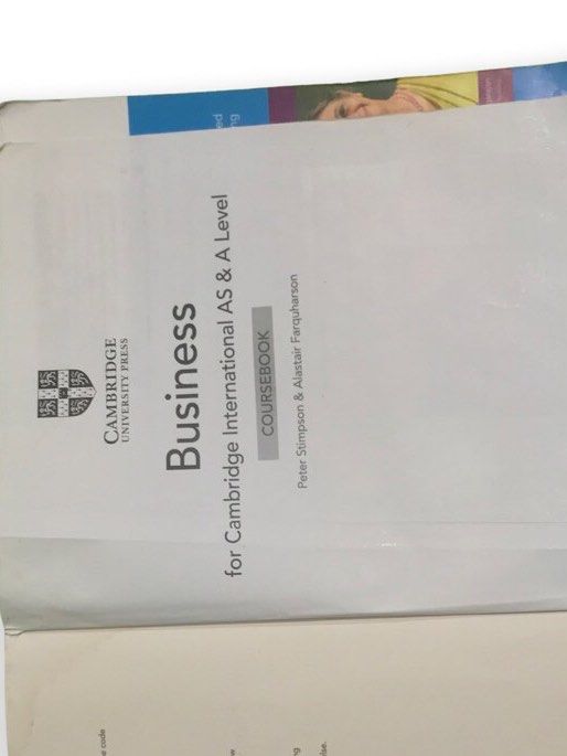 Business 4th Edition Textbook AS & A-Level Coursebook Cambridge ...