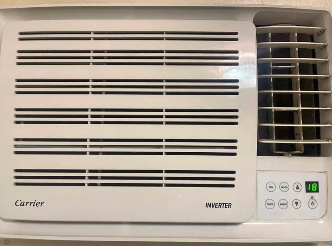Carrier inverter 1.5hp window type, TV & Home Appliances, Air ...