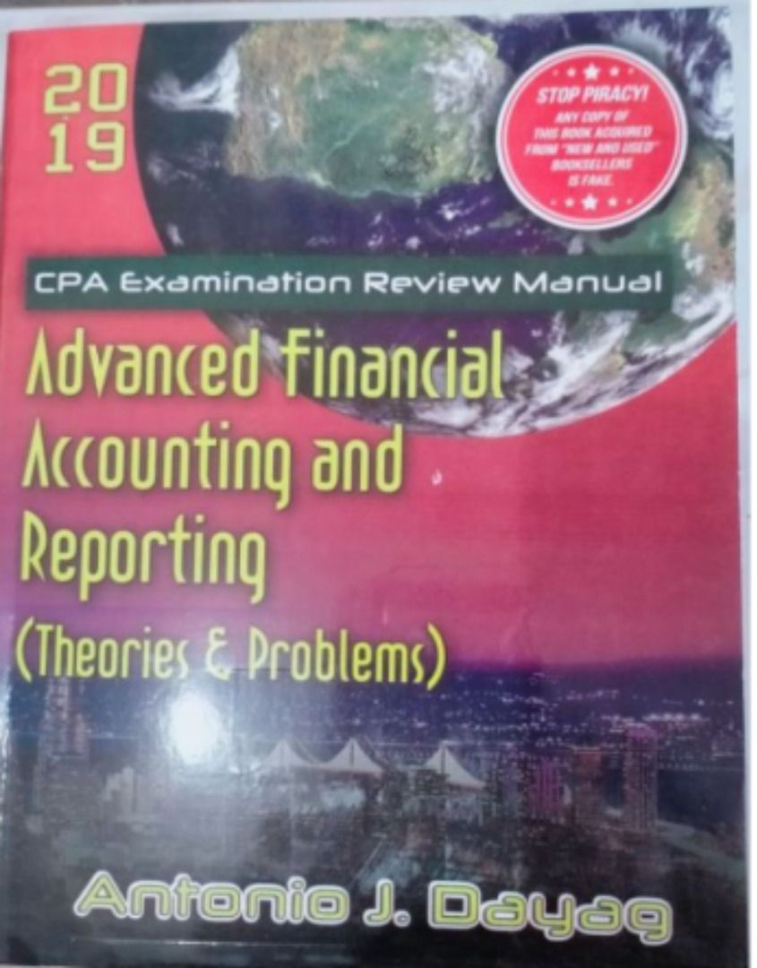 CPA Examination Reviewer Manual| 2019 edition| Advanced Financial ...
