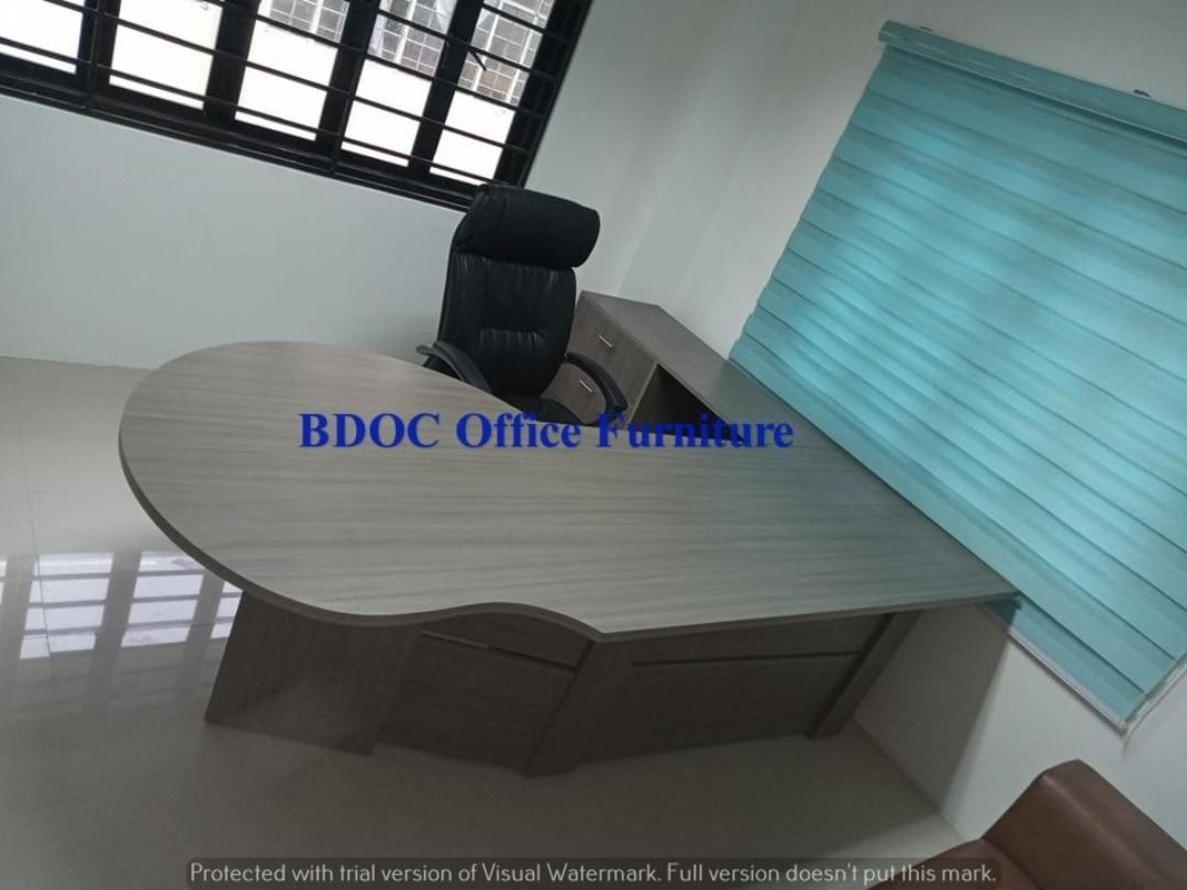 customized laminated board executive table / office partition / office ...