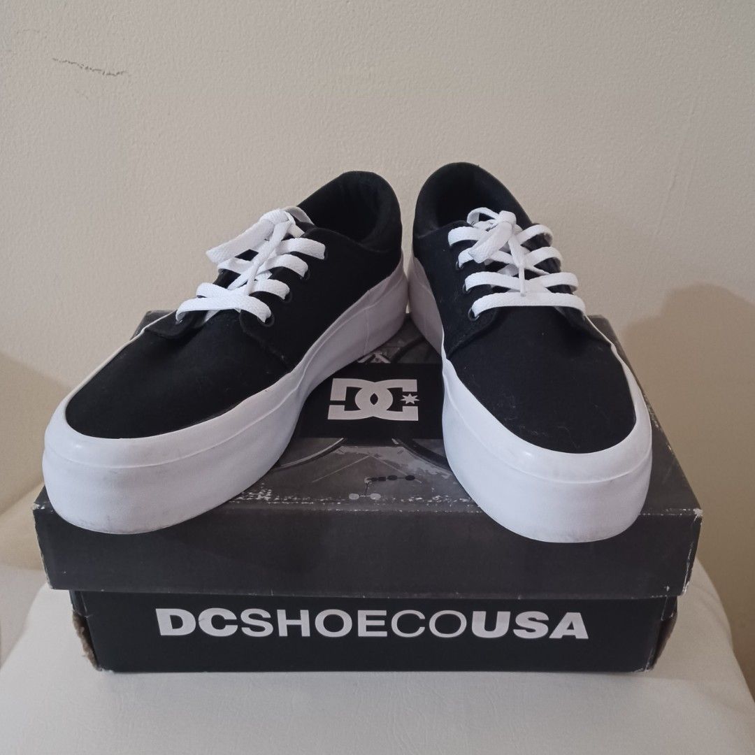 DC - Black White Women's Trase Platform Shoes - Sepatu Sol Tebal Hitam ...