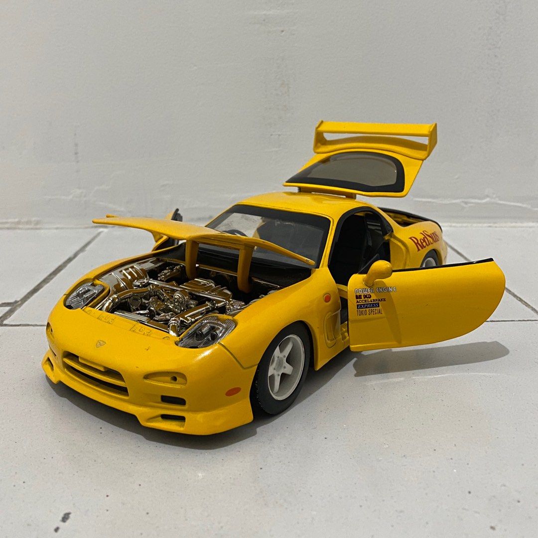 Diecast JADA Mazda RX7 RX-7 FD3S Skala 1:18 Initial D NO Maisto Bburago ...
