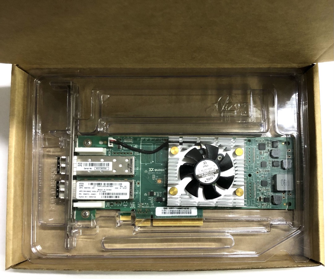 HPE SN1000Q 16Gb 2P FC HBA 699765-001 QW972A +2*E7Y09A SW SFP+ QLE2662 ...