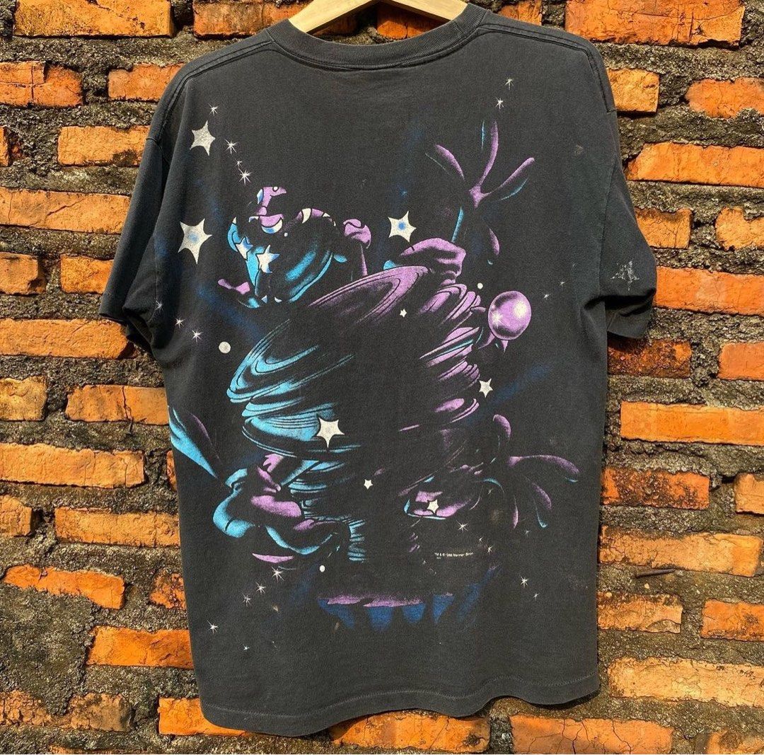 Kaos Vintage Looney Tunes 1995 Taz Wizard Rare!, Fesyen Pria, Pakaian ...