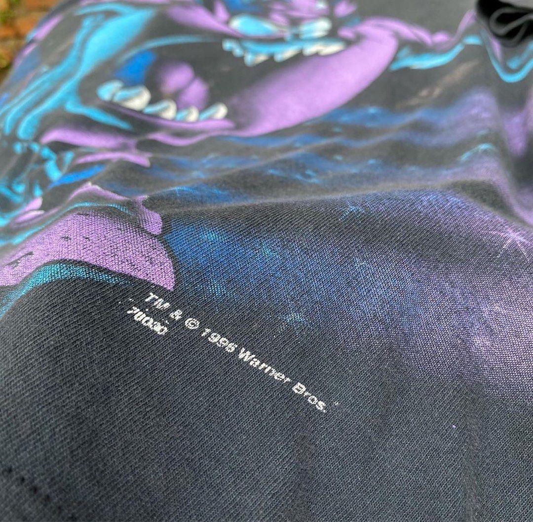 Kaos Vintage Looney Tunes 1995 Taz Wizard Rare!, Fesyen Pria, Pakaian ...