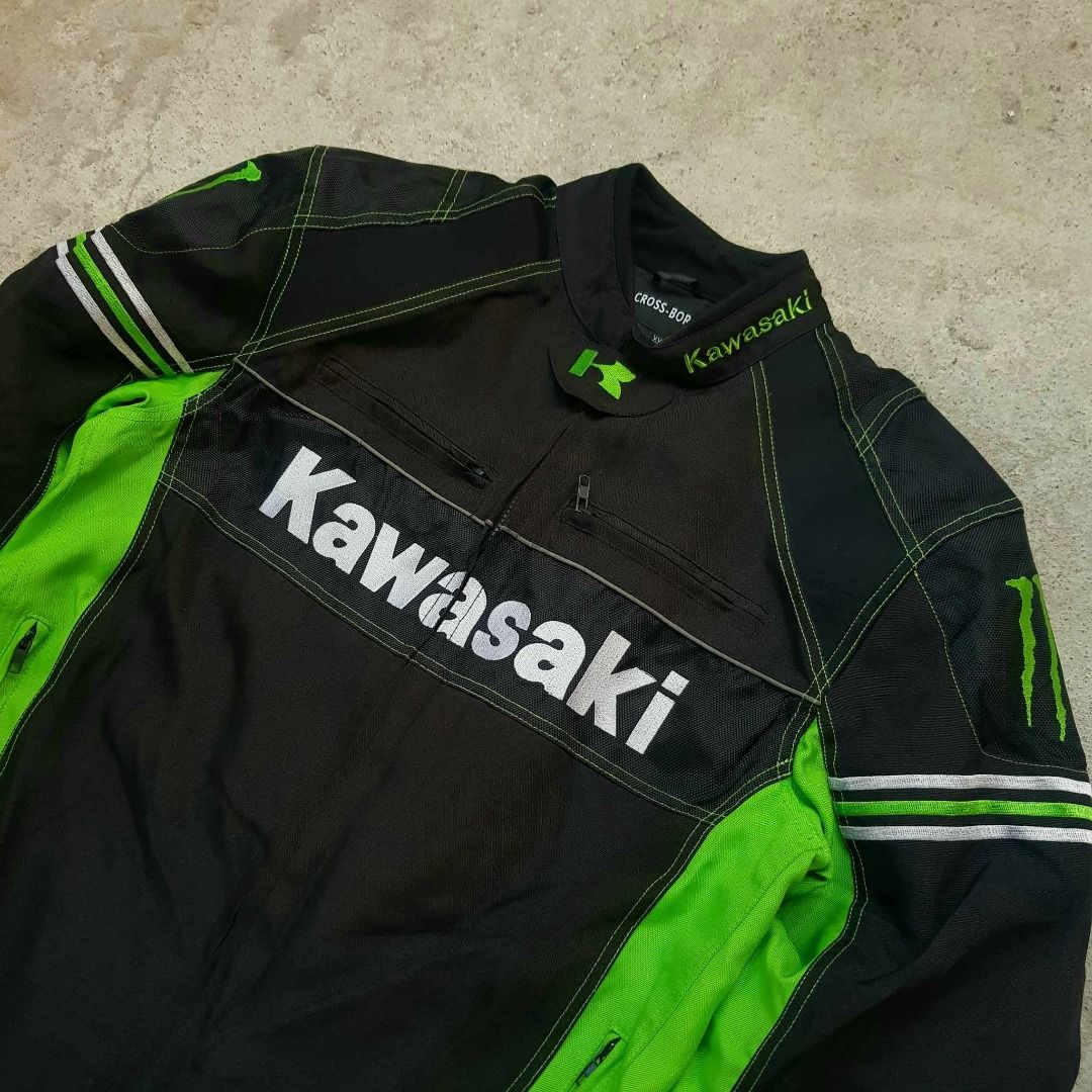 KAWASAKI X MONSTER CROSS BOARDER RACER JACKET, Men's Fashion, Coats ...
