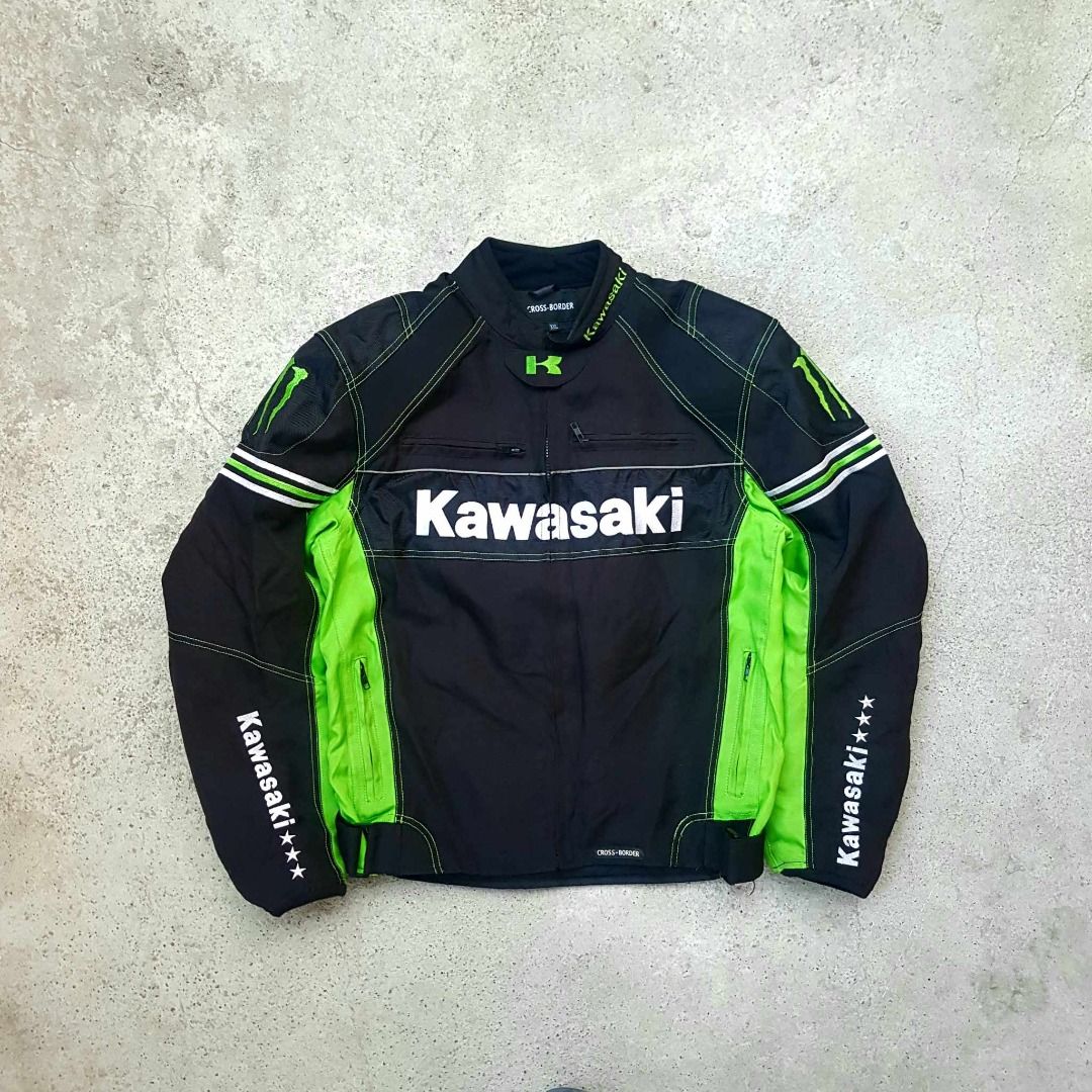 KAWASAKI X MONSTER CROSS BOARDER RACER JACKET, Men's Fashion, Coats ...
