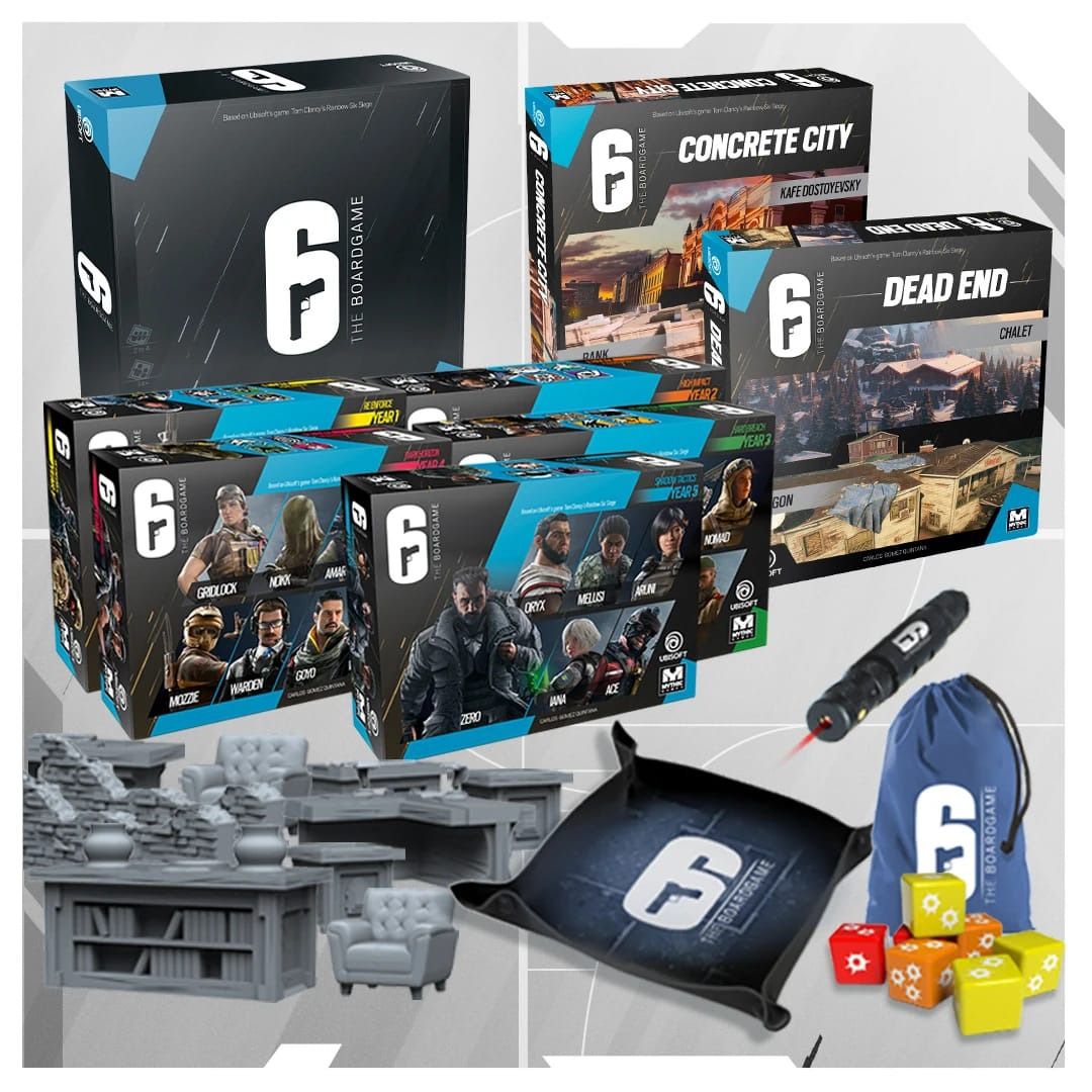 Kickstarter Rainbow 6 board game All in pack 虹彩六號桌遊全英文版, 興趣及遊戲, 玩具 & 遊戲 ...