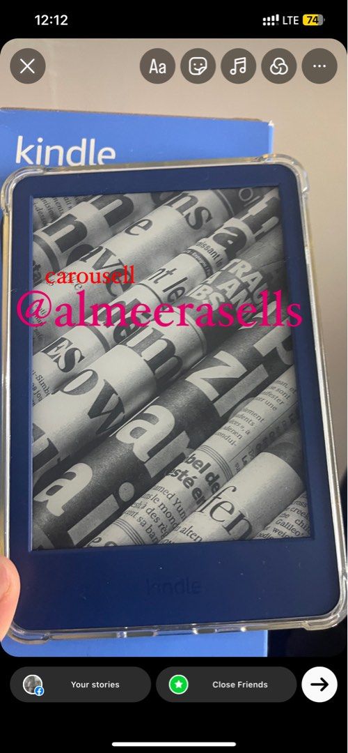 kindle basic 2022 denim, Mobile Phones & Gadgets, E-Readers on Carousell