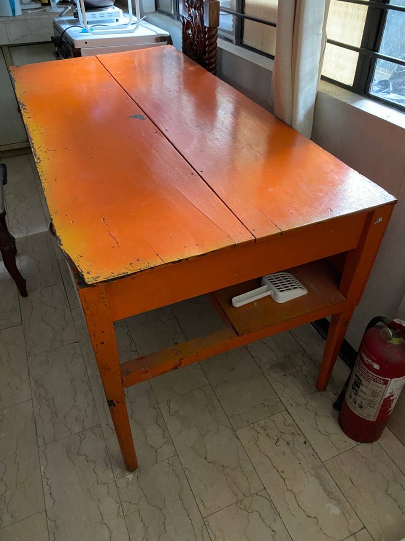 Long Study Table, Furniture & Home Living, Furniture, Tables & Sets on ...