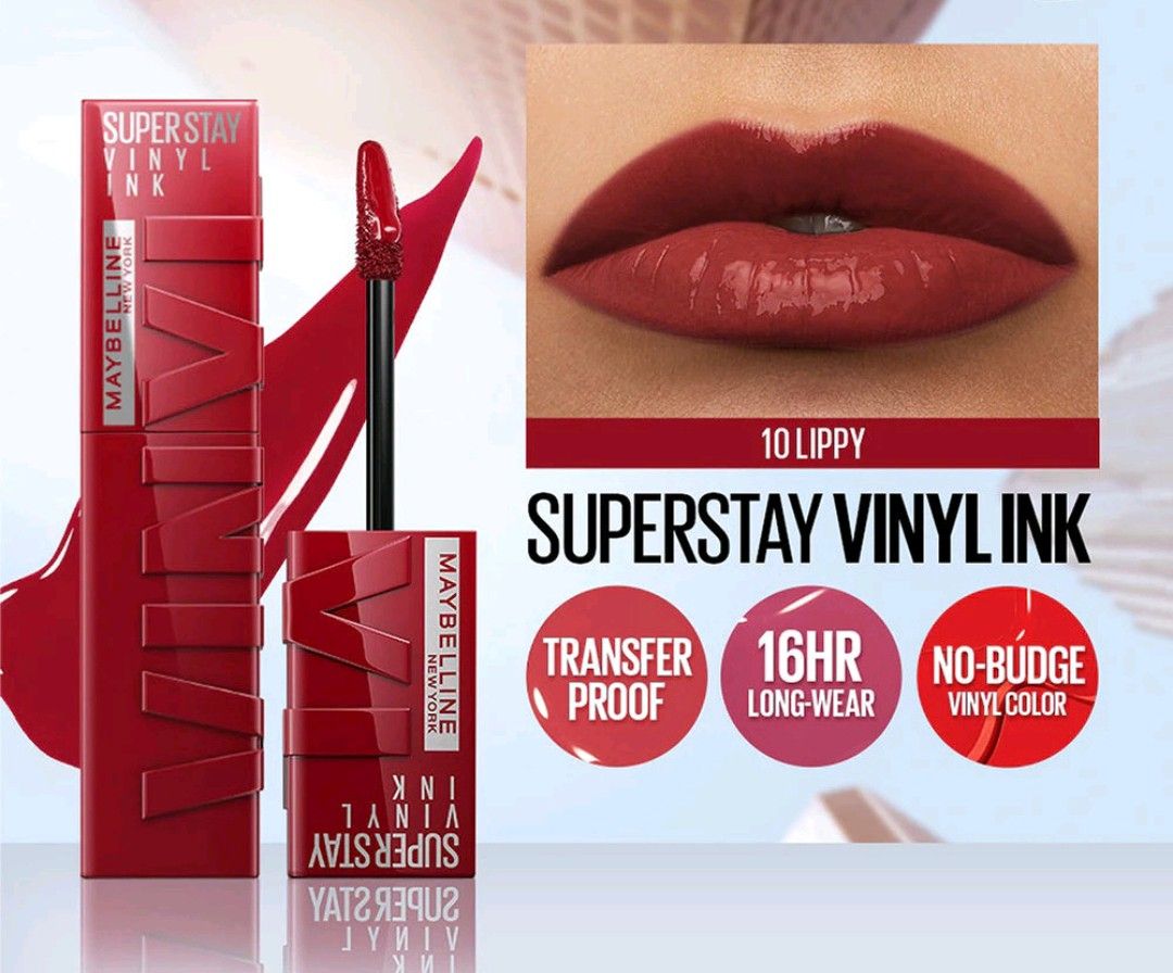 Maybelline Superstay Vinyl Ink Varian Lippy Lip tint Lip stain ...