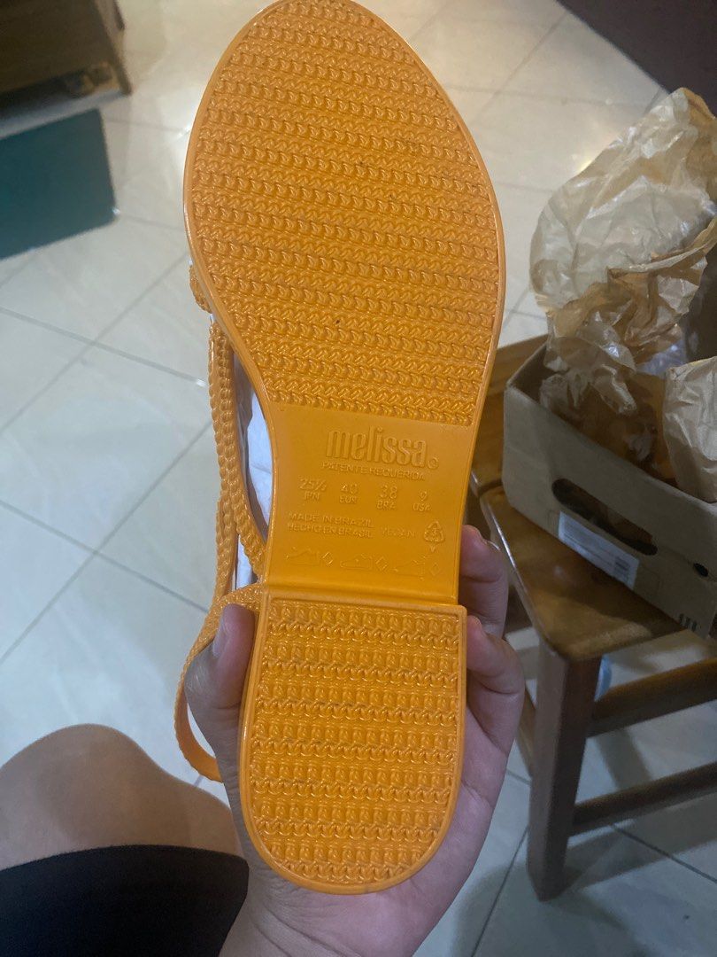 MELISSA FEMME CLASSY SAND ORANGE 40, Fesyen Wanita, Sepatu di Carousell