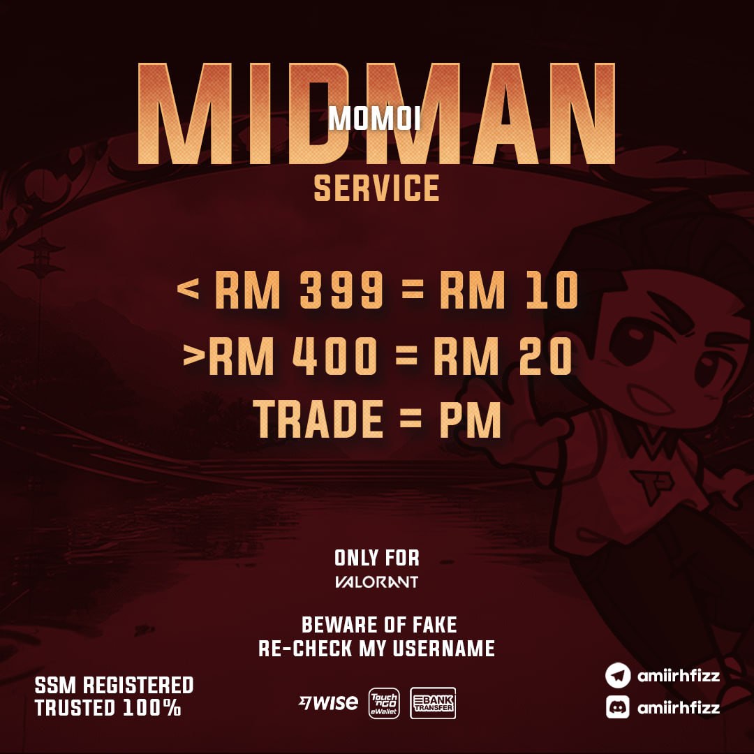 MIDMAN SERVICES (Valorant), Video Gaming, Video Games, Others on Carousell