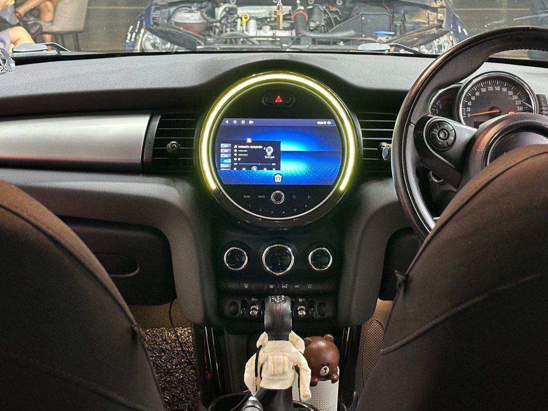 Mini Cooper Android Player Reverse Camera Ambient LED light Carplay ...