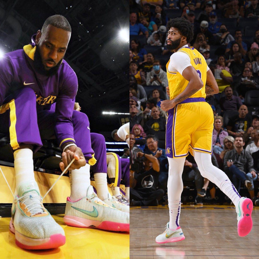 Nike Lebron 20 Time Machine 粉綠 籃球鞋 編織 詹皇 正代 湖人 LBJ, 他的時尚, 鞋類, 運動鞋、球鞋在旋轉拍賣