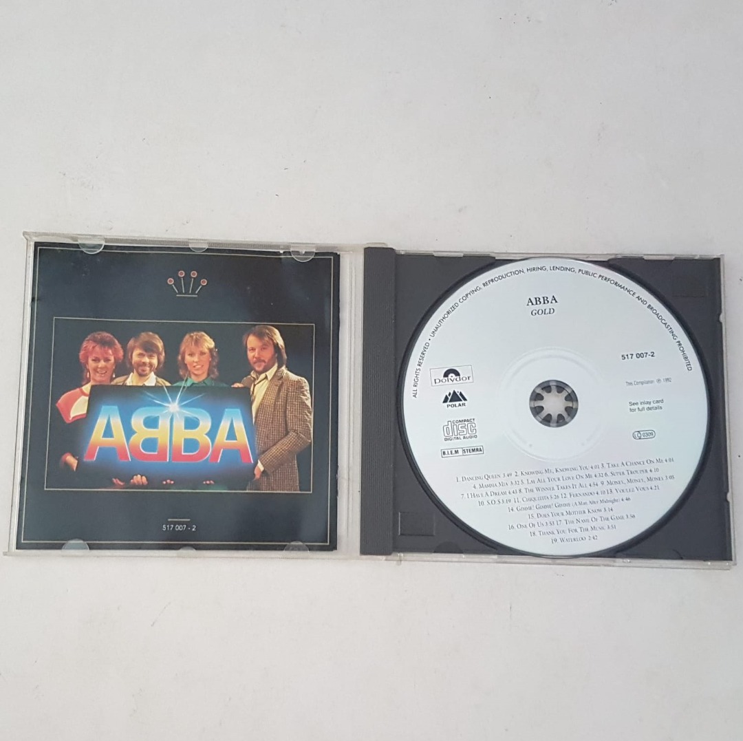 Original ABBA GOLD Greatest Hits CD, Polydor Label, 19 songs, Dancing ...