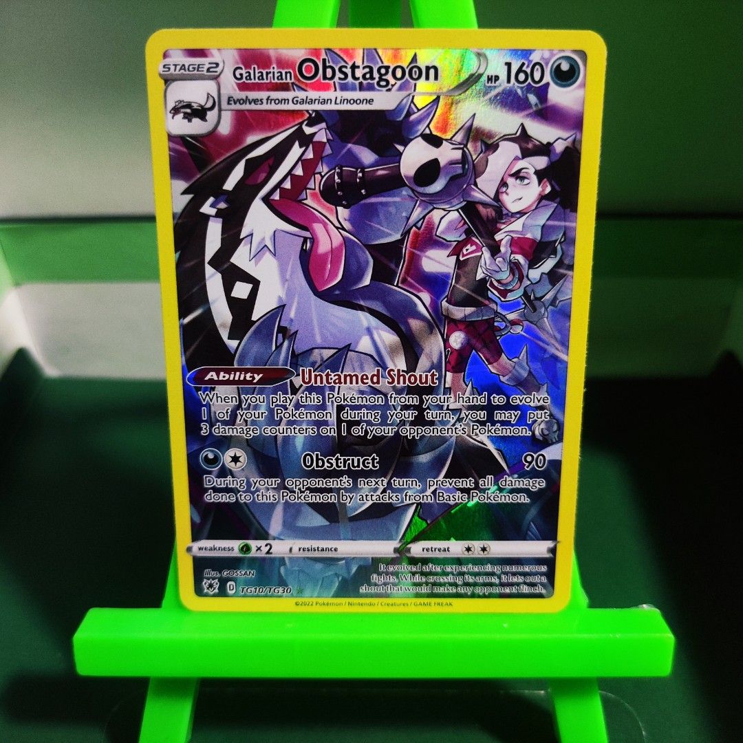 Pokemon TCG - Galarian Obstagoon Trainer Gallery, Hobbies & Toys, Toys ...