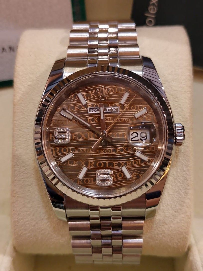 Rolex 116234 Bronze Dial diamond Full Set, Luxury, Watches on Carousell