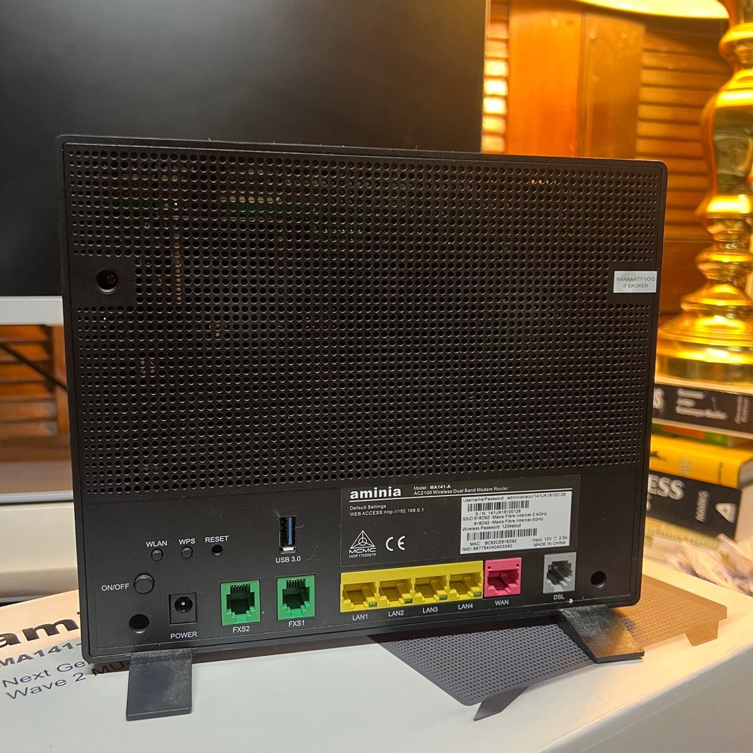 Router Aminia model: MA141-A, Computers & Tech, Parts & Accessories ...