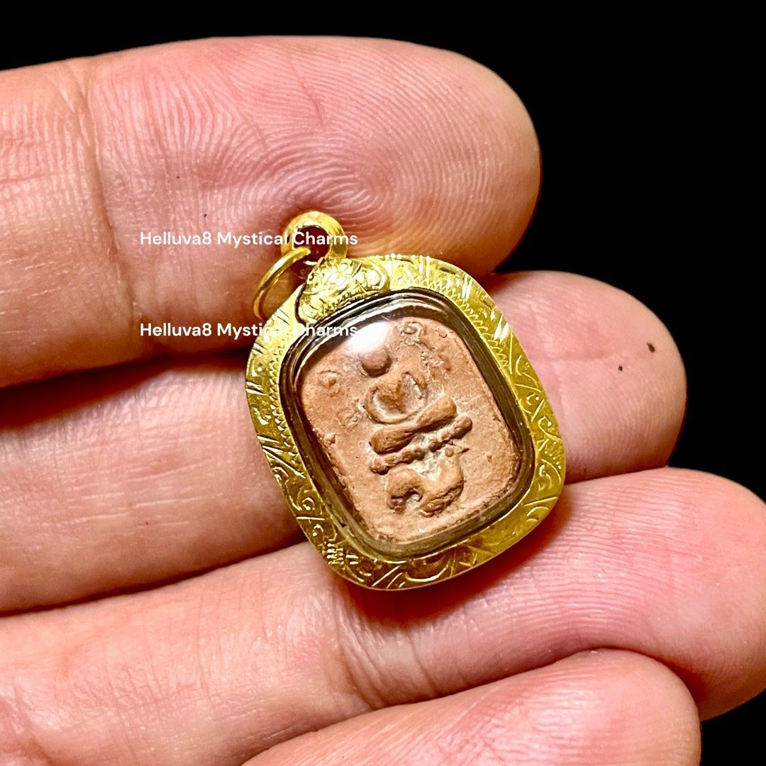 2505 Somdej Ki Gai, LP Lersi Lingdam LP Jong Co-Blessed, with LP Parn ...