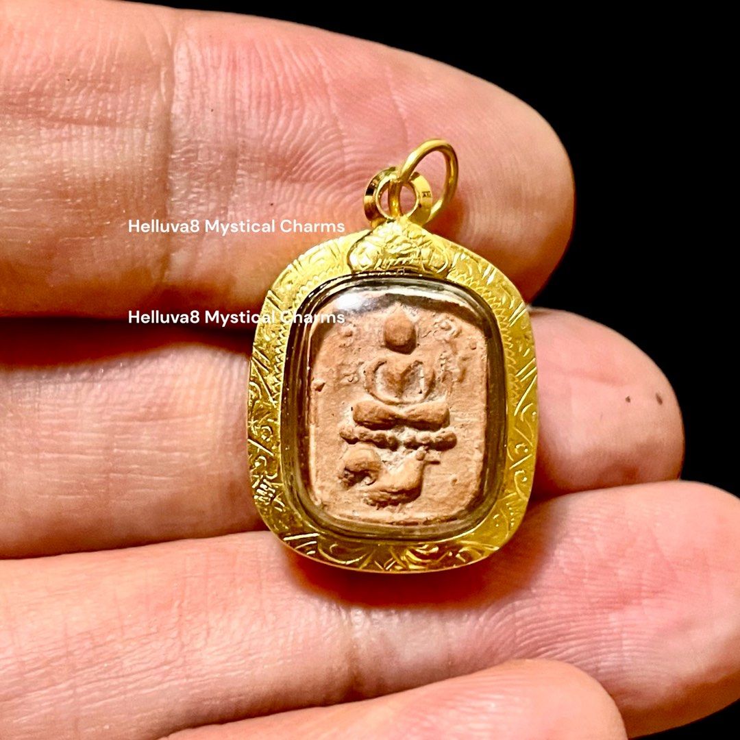 2505 Somdej Ki Gai, LP Lersi Lingdam LP Jong Co-Blessed, with LP Parn ...