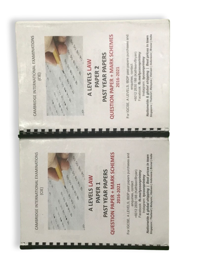 [SET] Law AS-Level Paper 1 & 2 Past Year Question Paper, Hobbies & Toys ...
