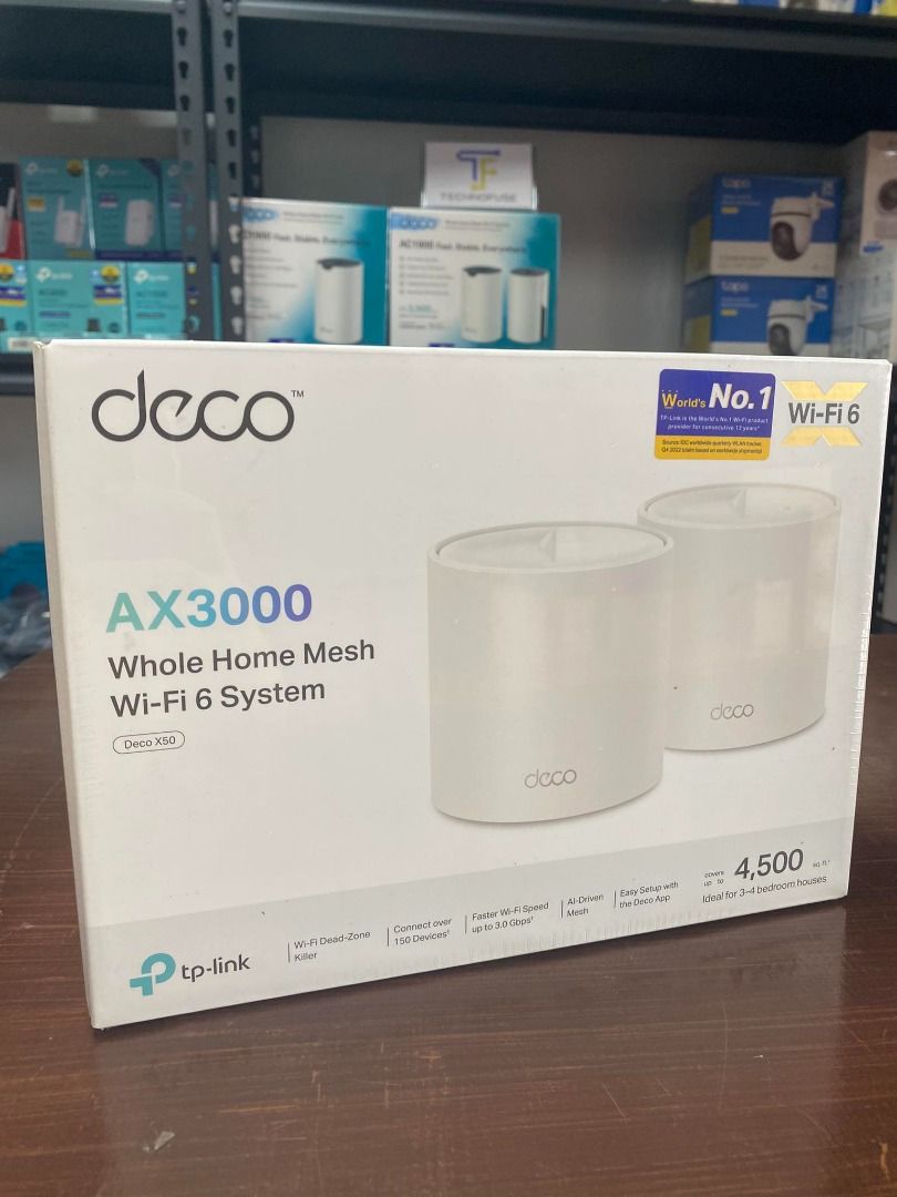 TP-Link Deco X50 (2-Pack) AX3000 Whole Home Mesh Wi-Fi 6 System ...
