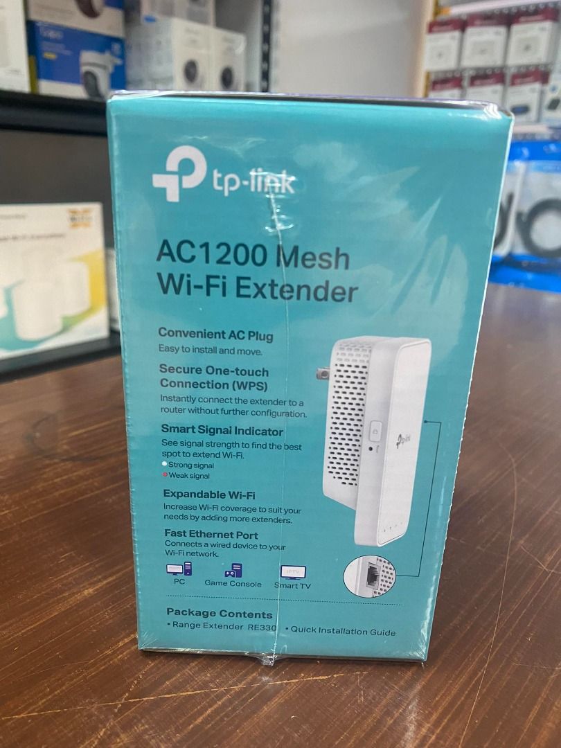TP-Link RE330 AC1200 Dual Band Mesh Wi-Fi Range Extender / Access Point ...